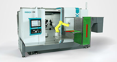 INDEX C100 production turning machine - INDEX TRAUB